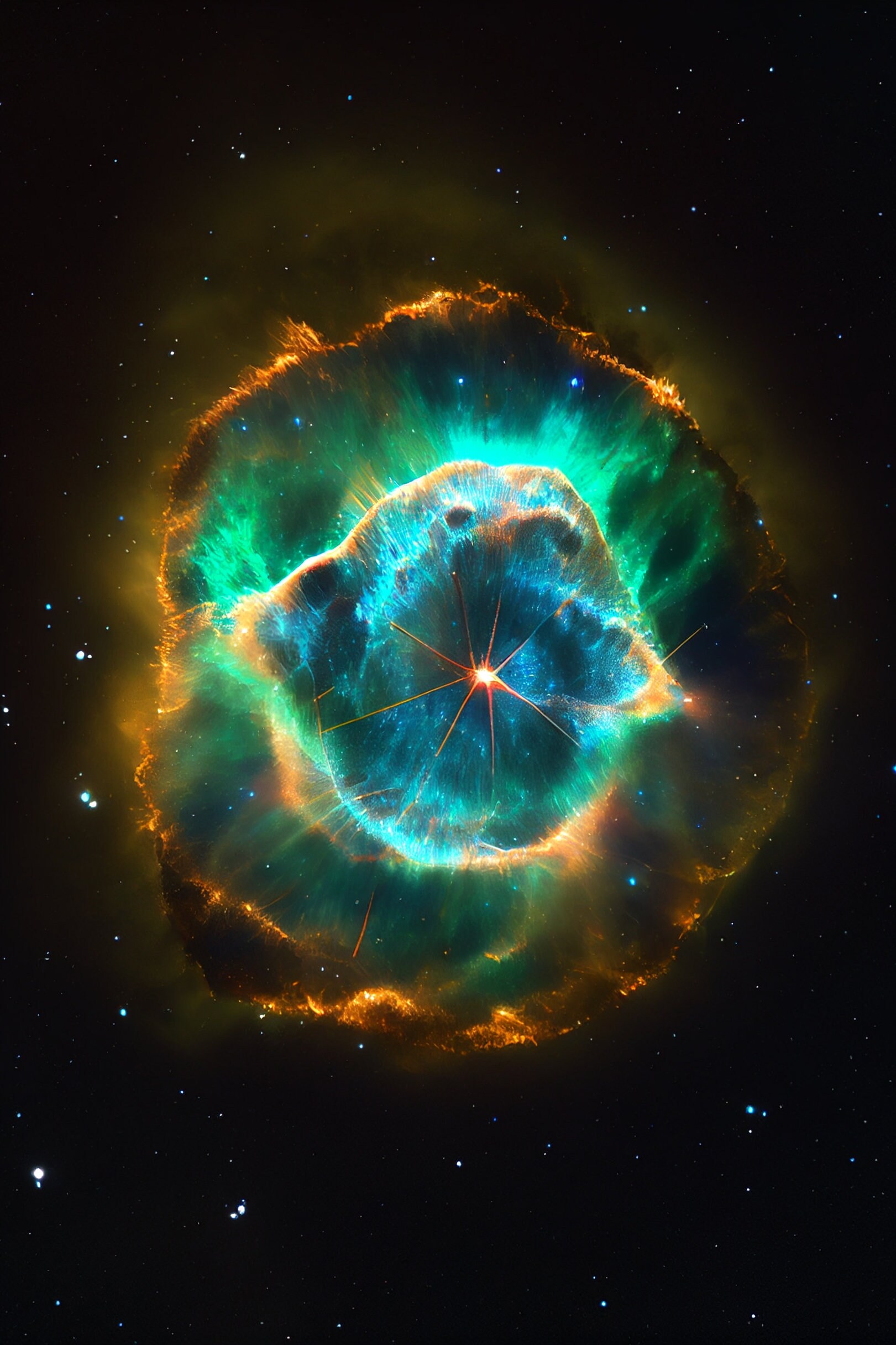 AI Beautiful Green Supernova 2 - Etsy