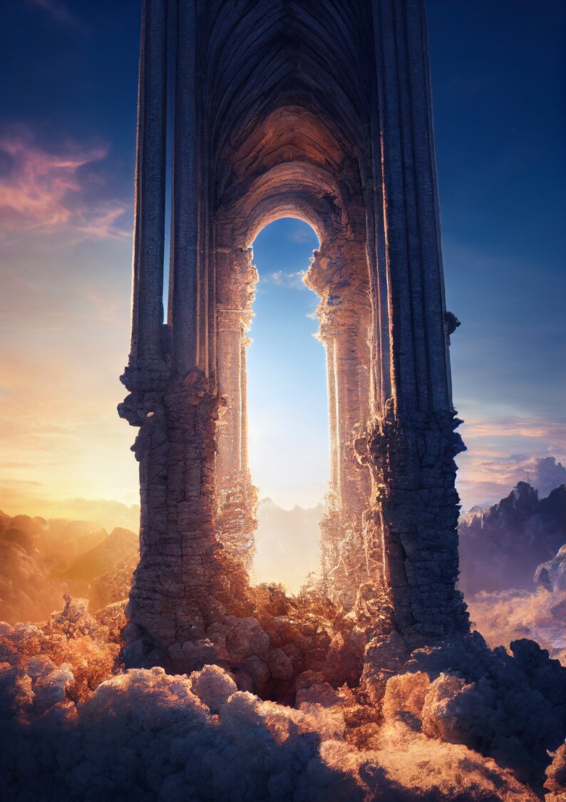 AI HD Beautiful and Mesmerizing Ethereal Pillars (v1) - Etsy