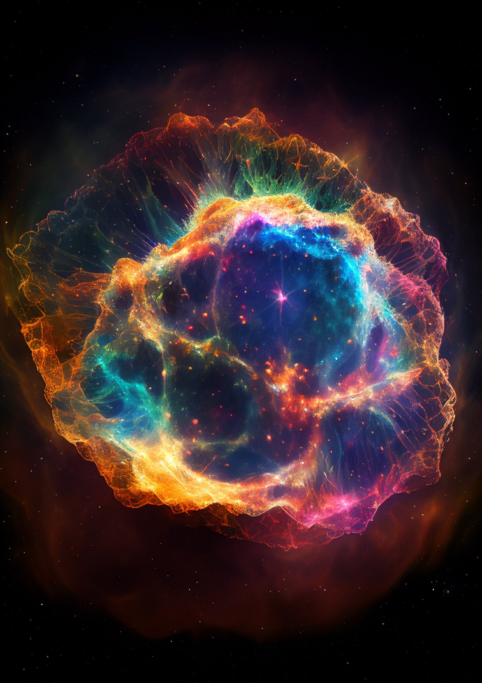 AI HD Beautiful Rainbow Supernova (v3) - Etsy