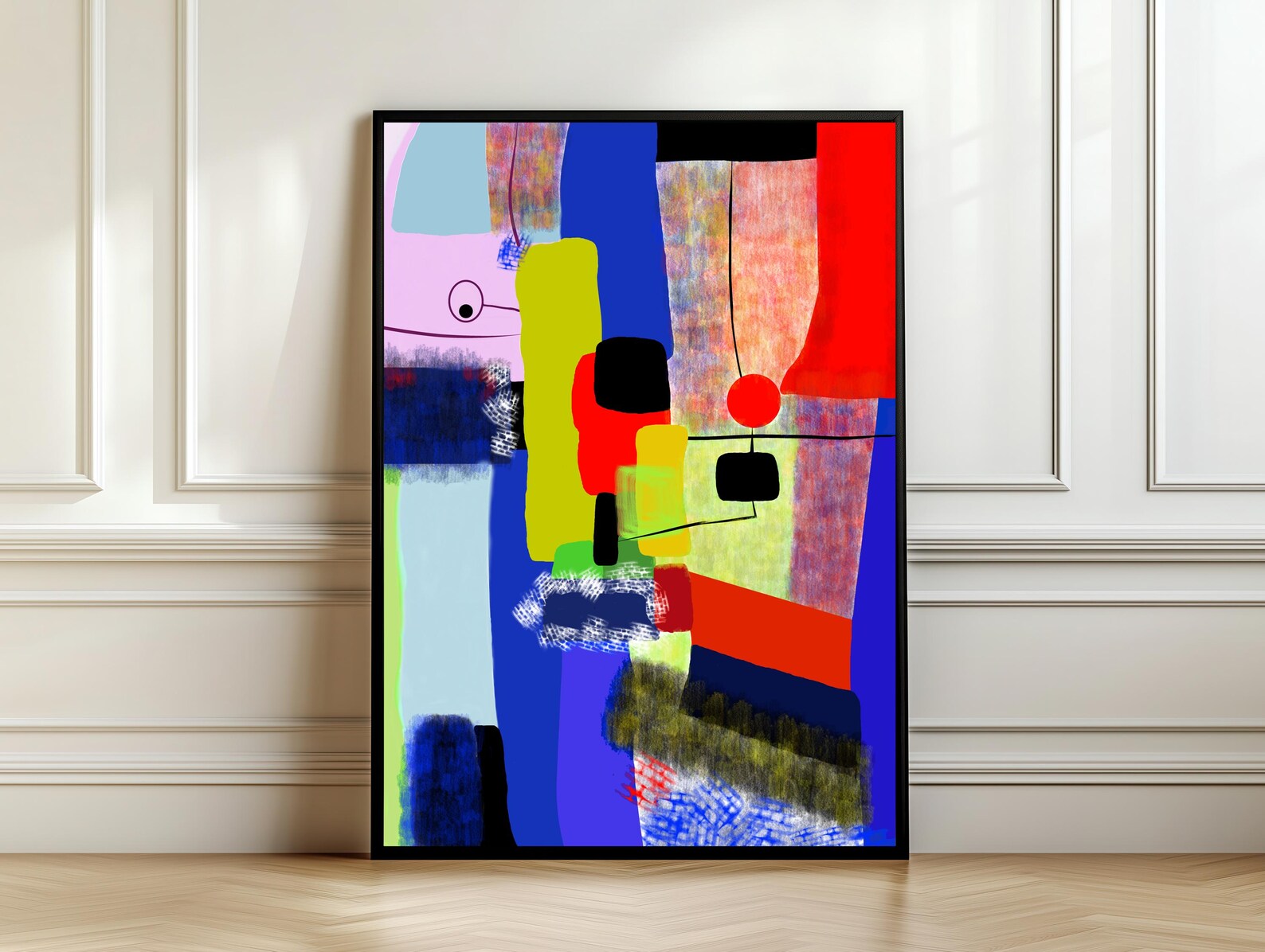 Colorful Abstract Art Print, Trendy Modern Wall Decor, Vibrant and Bold ...