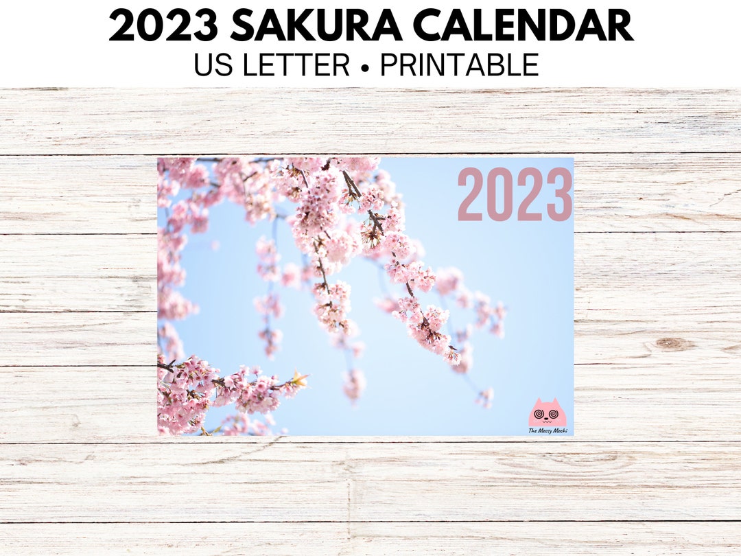 2023 Calendar Sakura Printable - Etsy