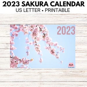 2023 Calendar Sakura Printable - Etsy