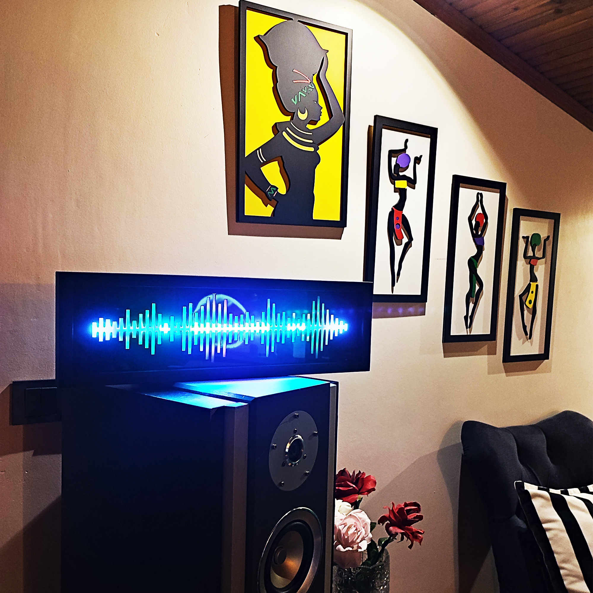 Spectrum Analyzer, 20 Inches Spectrum Analyzer Wall Decor, Equalizer ...