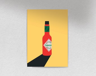 Tabasco | Poster | Modern Digital Print | A4 | - Etsy