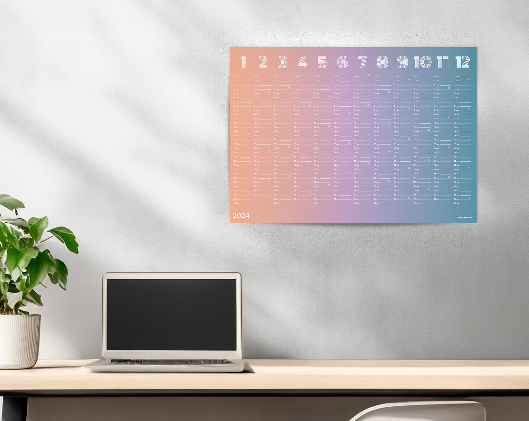 2024 Calendar Poster Wall-calendar for Print - Etsy