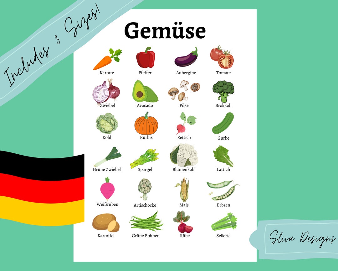 Art Print German Vegetable Poster - Etsy