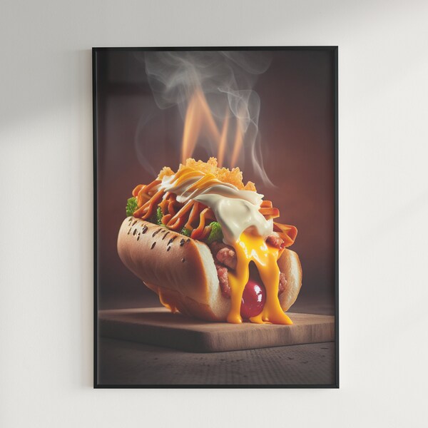 Hotdog Print - Etsy