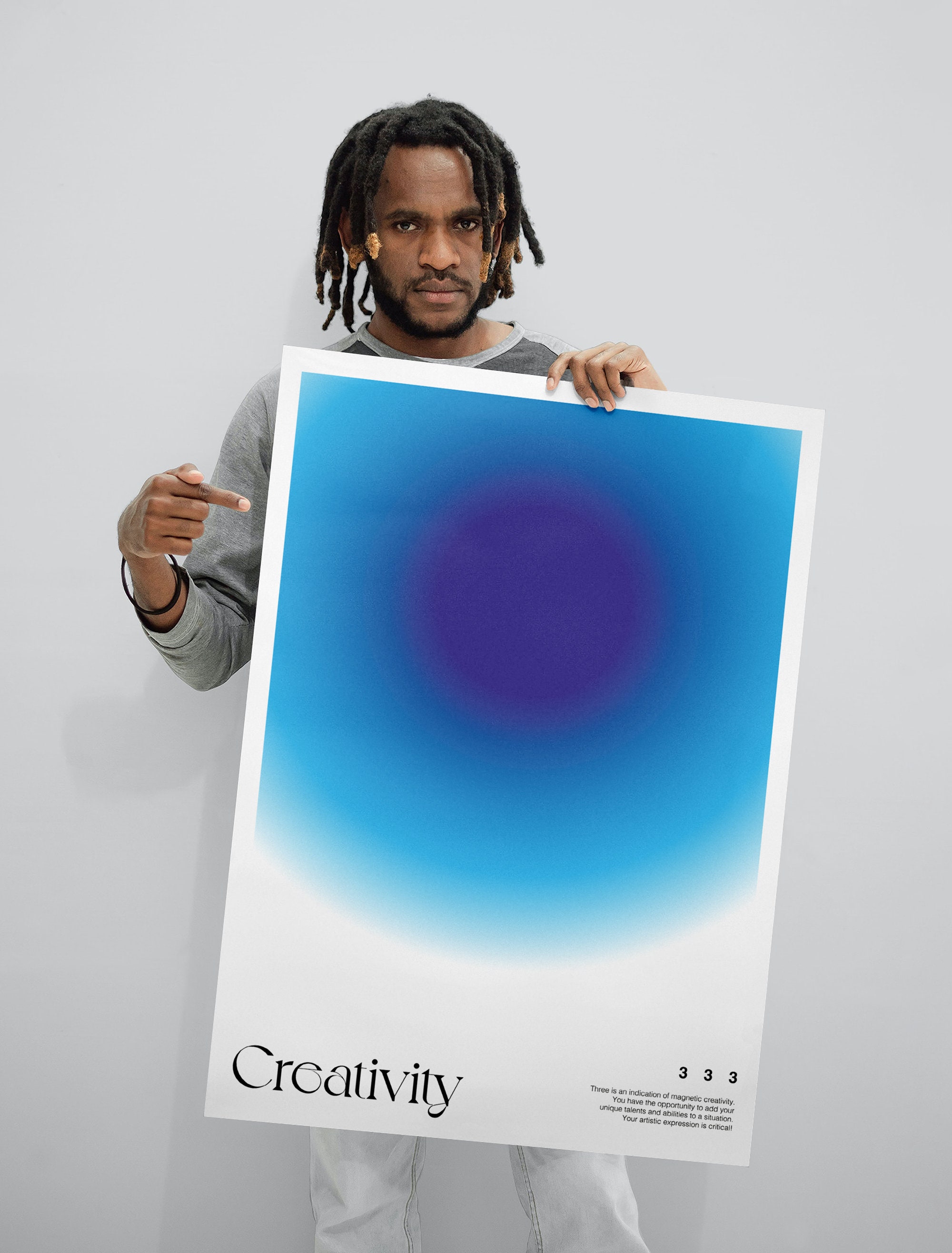 Positive Aura Posters, Set of 10, Spiritual Poster, Gradient Print ...