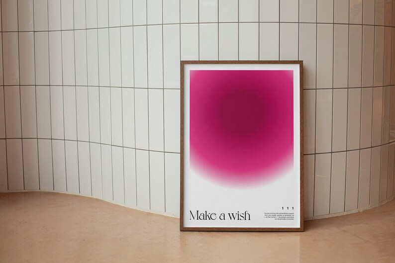 Positive Aura Posters, Set of 10, Spiritual Poster, Gradient Print ...