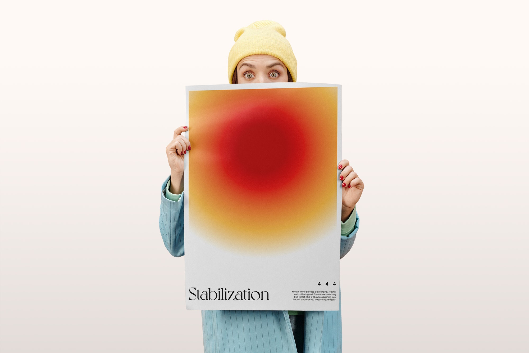 Positive Aura Posters, Set of 10, Spiritual Poster, Gradient Print ...