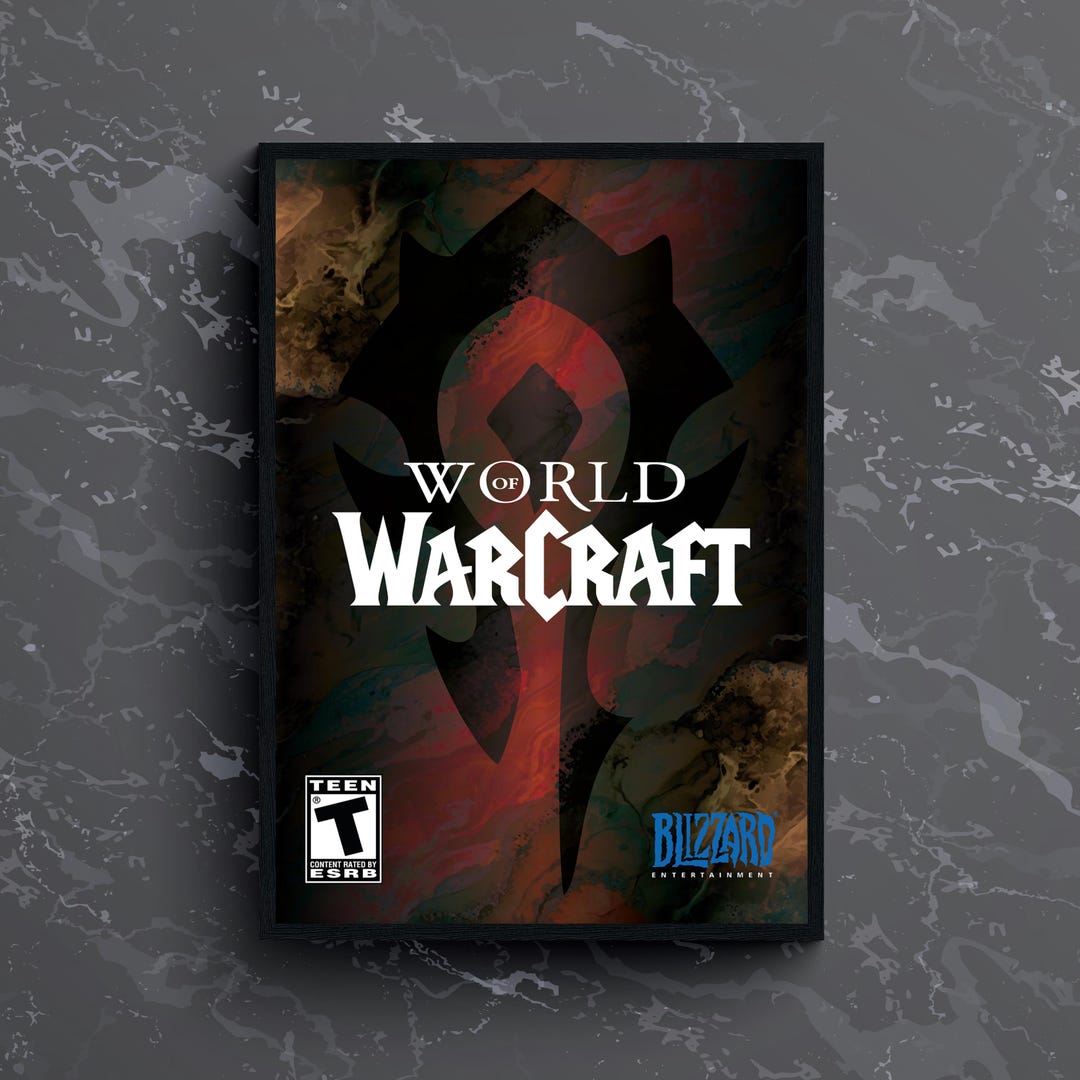 World of Warcraft Horde Wall Art Iconic Gaming Poster With Black, White ...