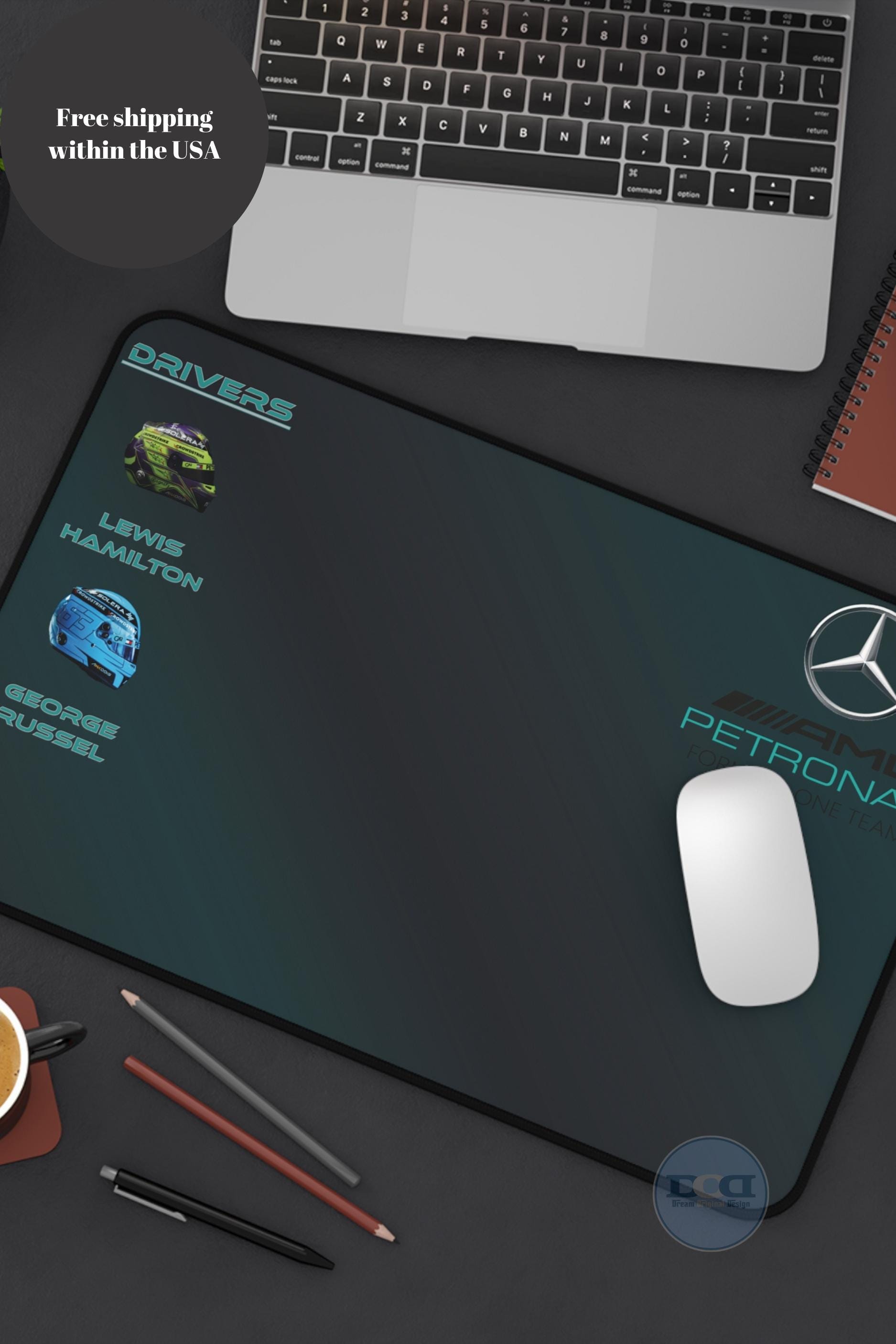 Lewis Hamilton Mercedes F1 Desk Mat Formula 1 Mousepad Mercedes AMG F1 ...