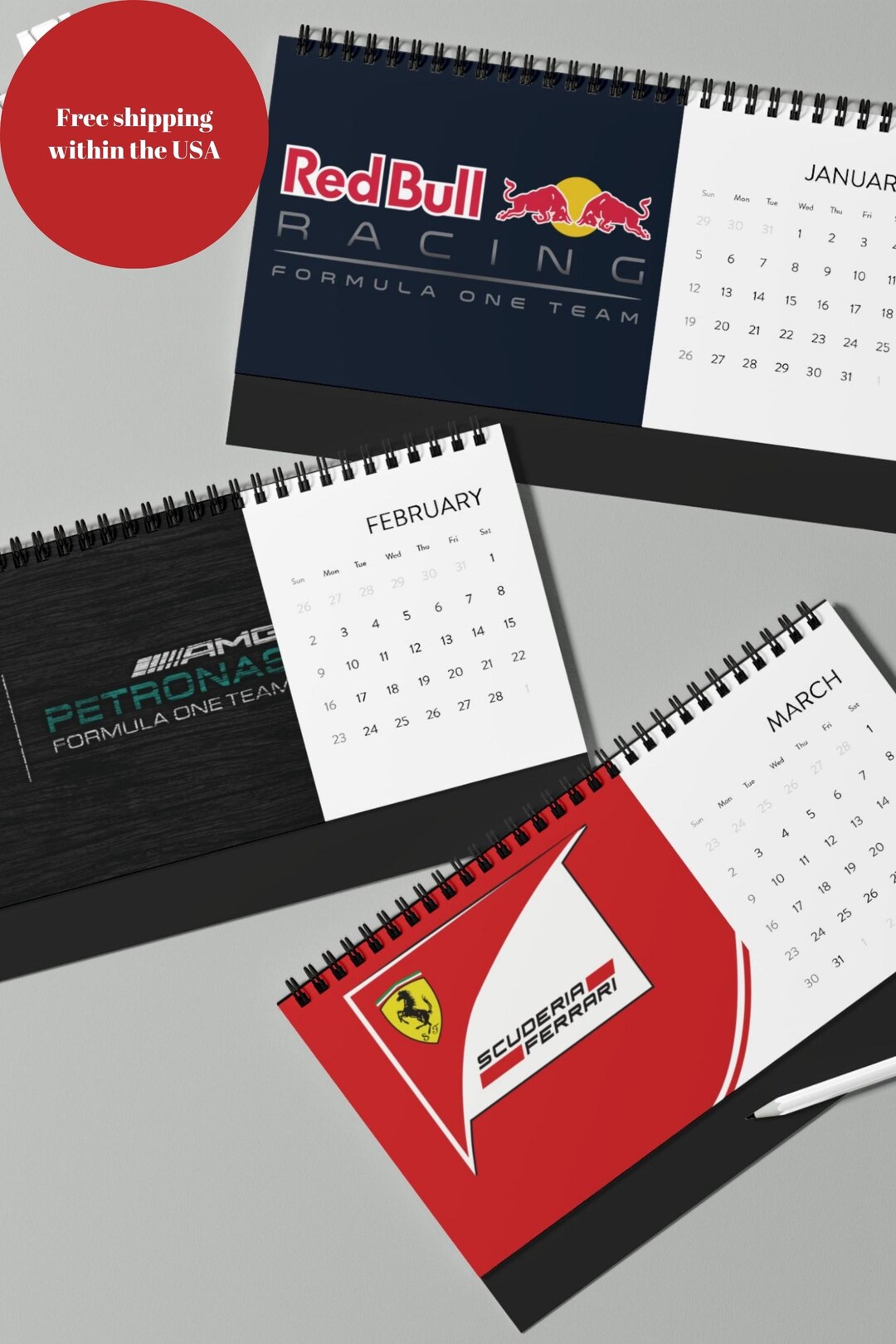 2025 F1 Desk Calendar Minimalist F1 Team Calendar F1 Race Gift - Etsy