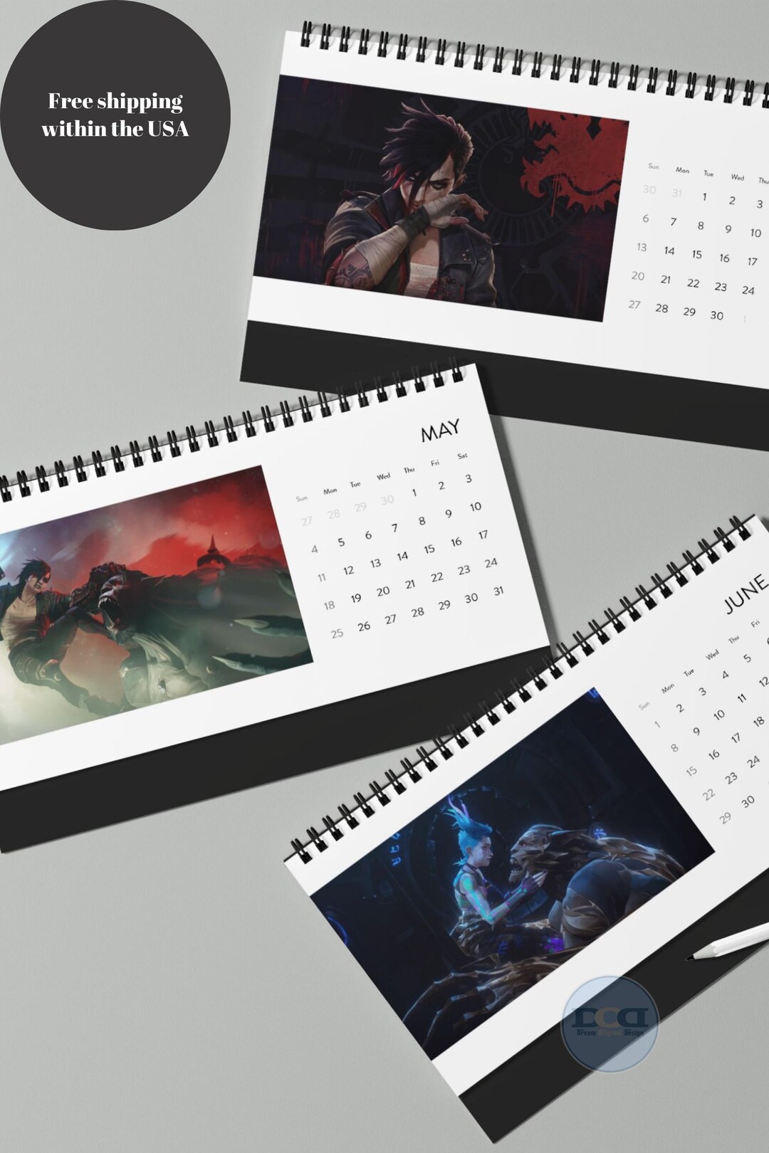 2025 Arcane Calendar League of Legends Wall Calendar Jinx, Ekko ...