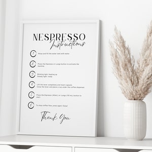 Nespresso Instructions Airbnb Sign Template, Editable Airbnb Canva ...