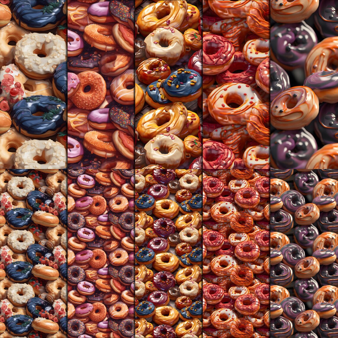Yummy Donut Patterns for Digital Scrapbooking Add a Sweet Touch to Your ...
