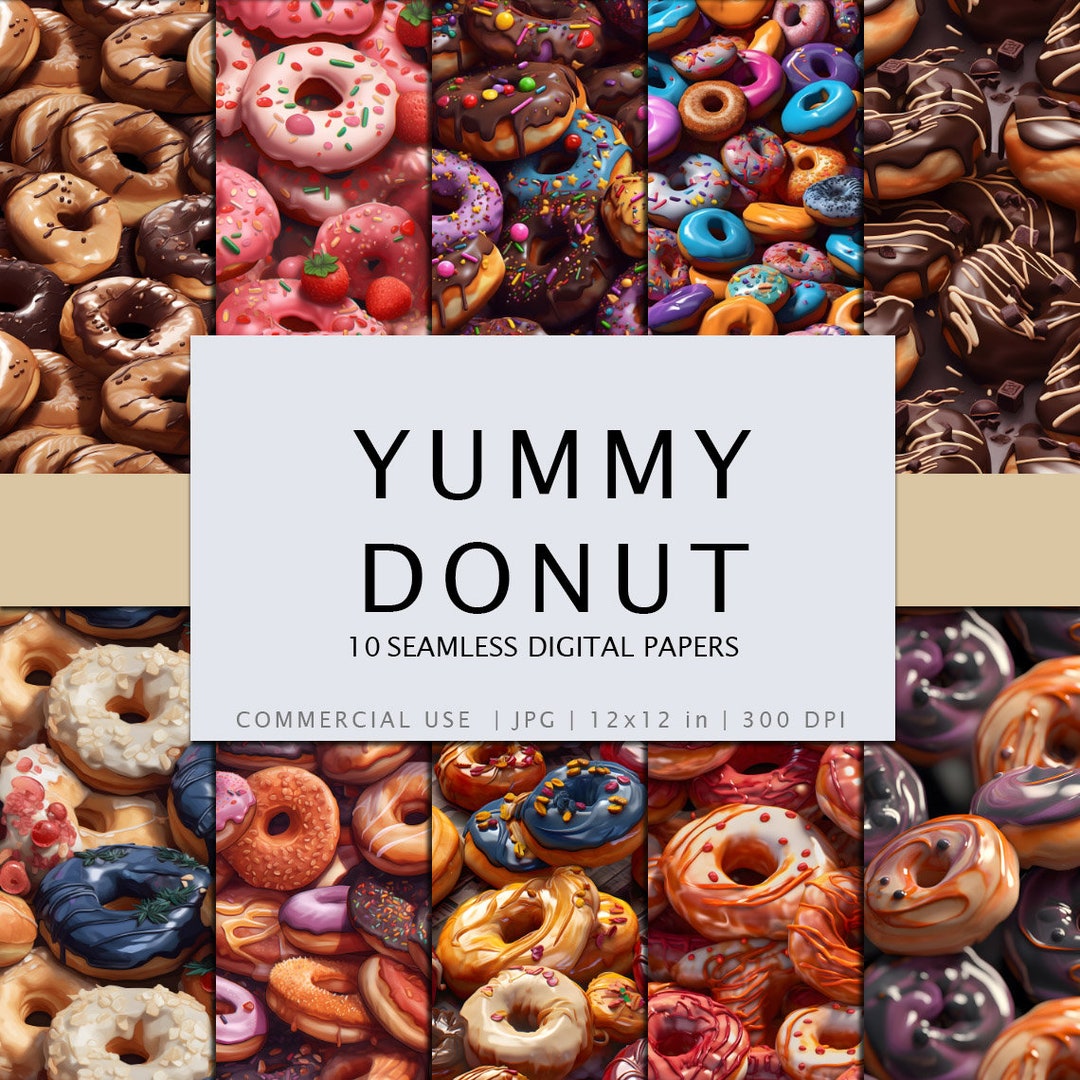 Yummy Donut Patterns for Digital Scrapbooking Add a Sweet Touch to Your ...