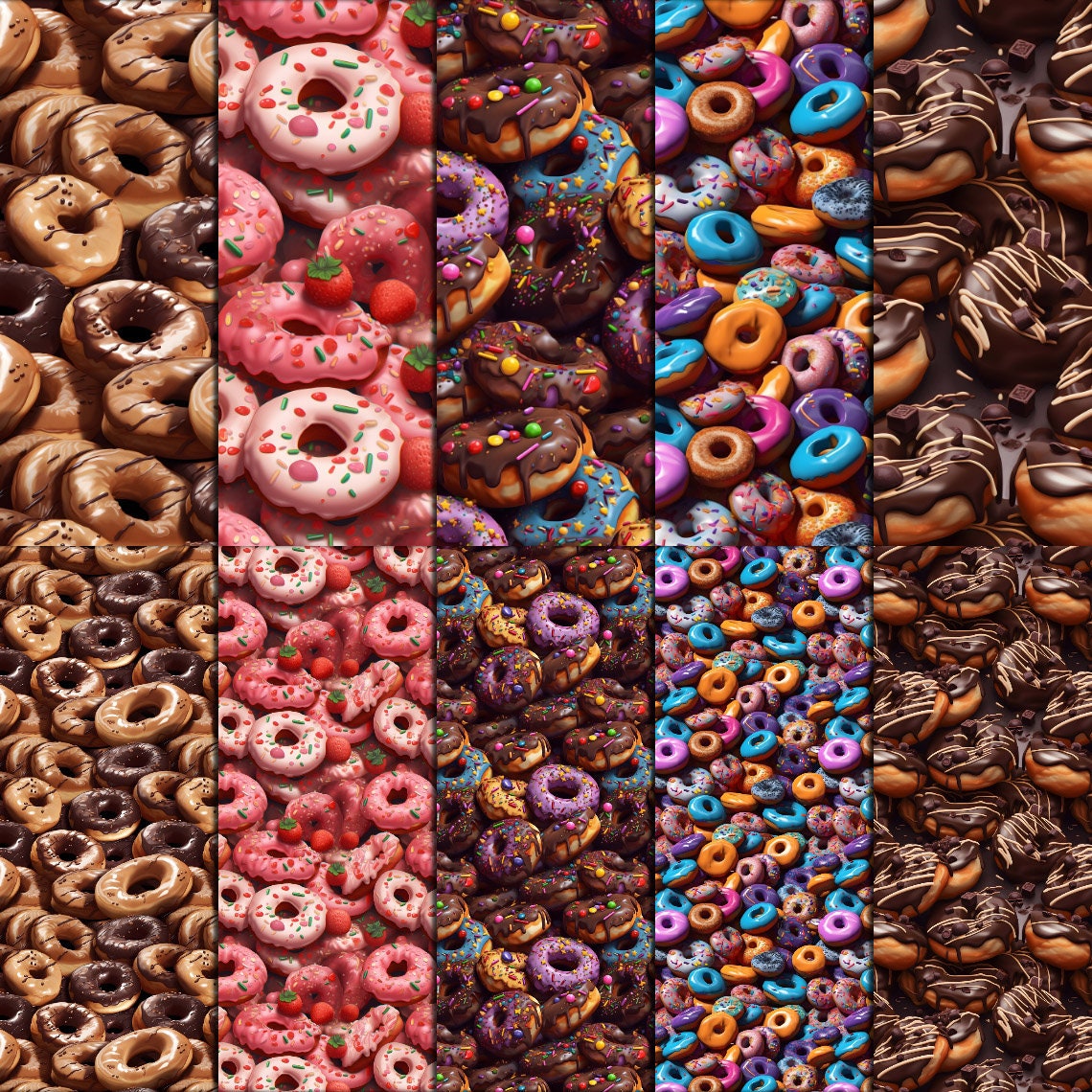 Yummy Donut Patterns for Digital Scrapbooking Add a Sweet Touch to Your ...