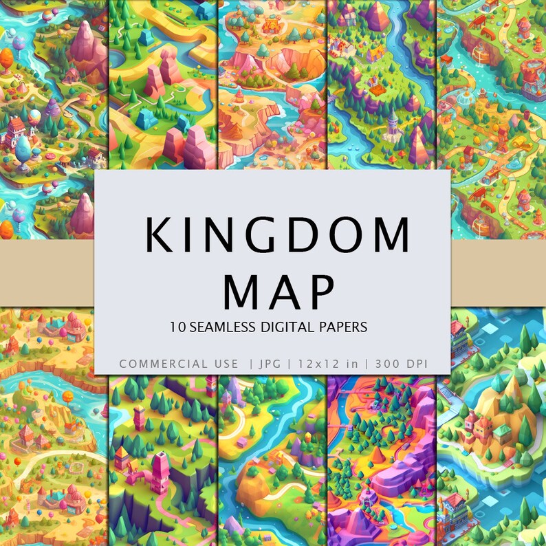 Cartography Collection: Map Digital Paper Patterns for - Etsy