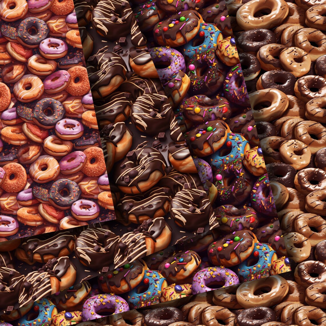Yummy Donut Patterns for Digital Scrapbooking Add a Sweet Touch to Your ...