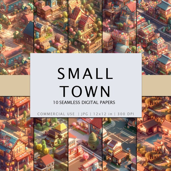 Small Town Building Clipart - Etsy