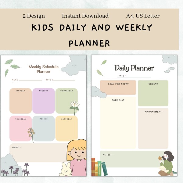 Kids Daily Calendar - Etsy