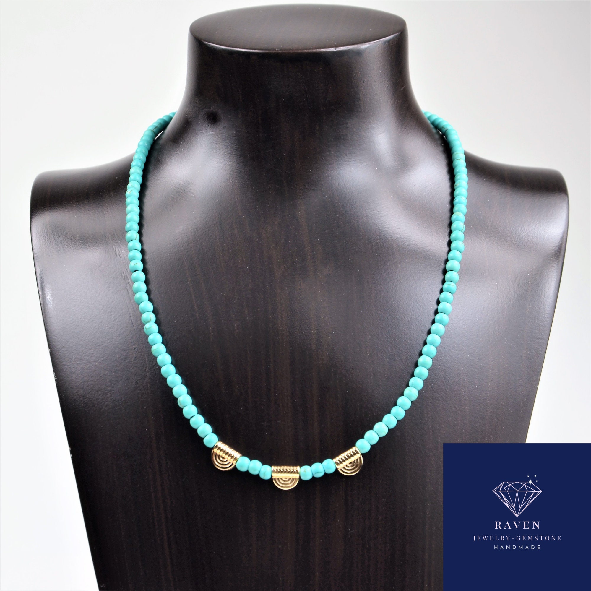 WITH GIFT/ Real Turkish Turquoise, Pendant, Evil Eye, and Turquoise ...