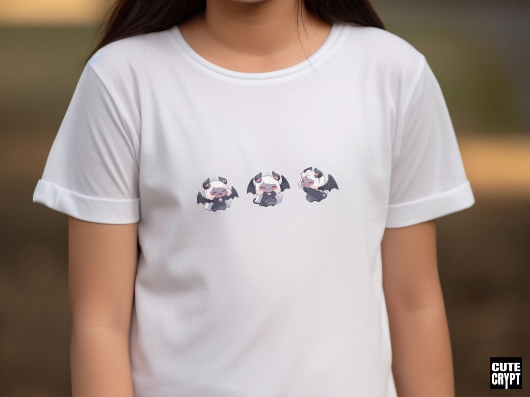 Cute Baby Lilith Kids Cotton T-shirt Creepy Cute Devil Graphic Design ...