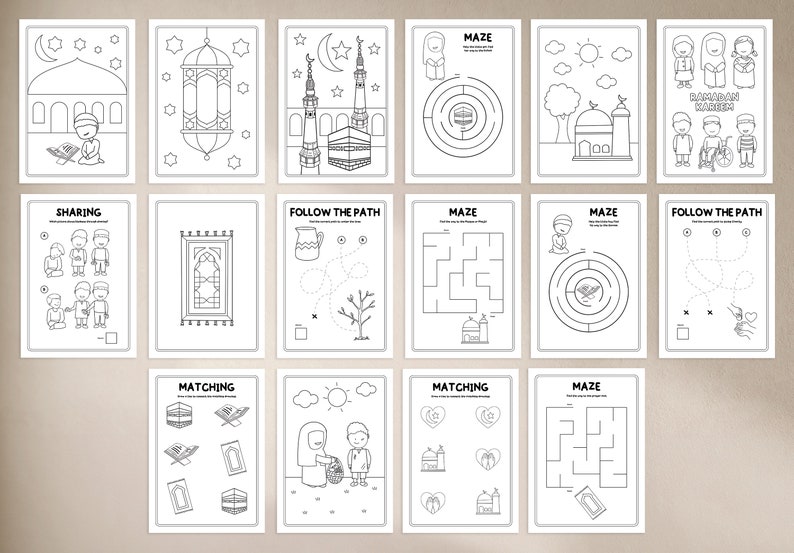 Ramadan Activity Book, Ramadan Coloring Pages, Eid Activity Book ...