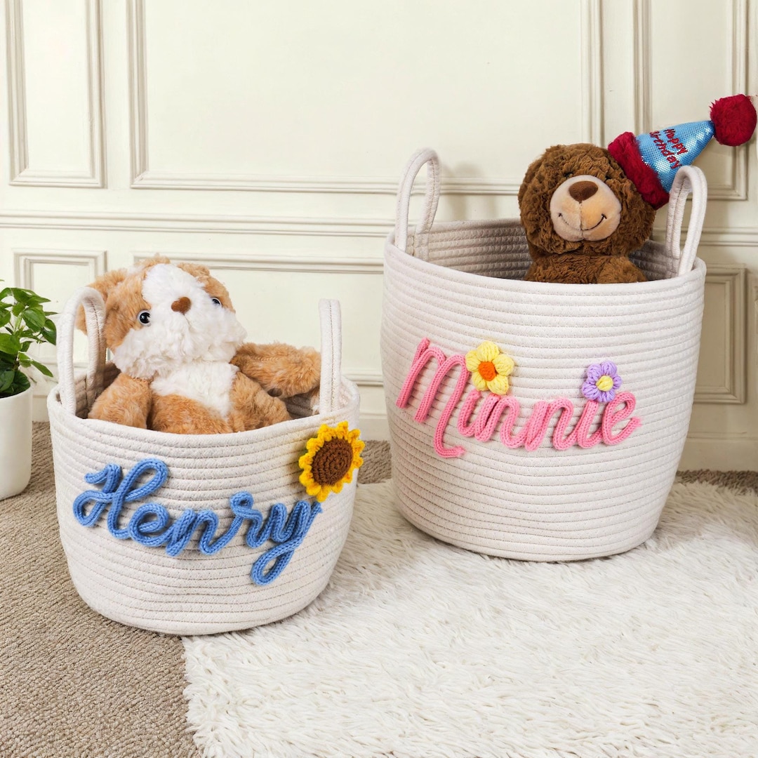 Custom Baby Basket, Laundry Basket, Personalized Christmas Gift, Pet ...