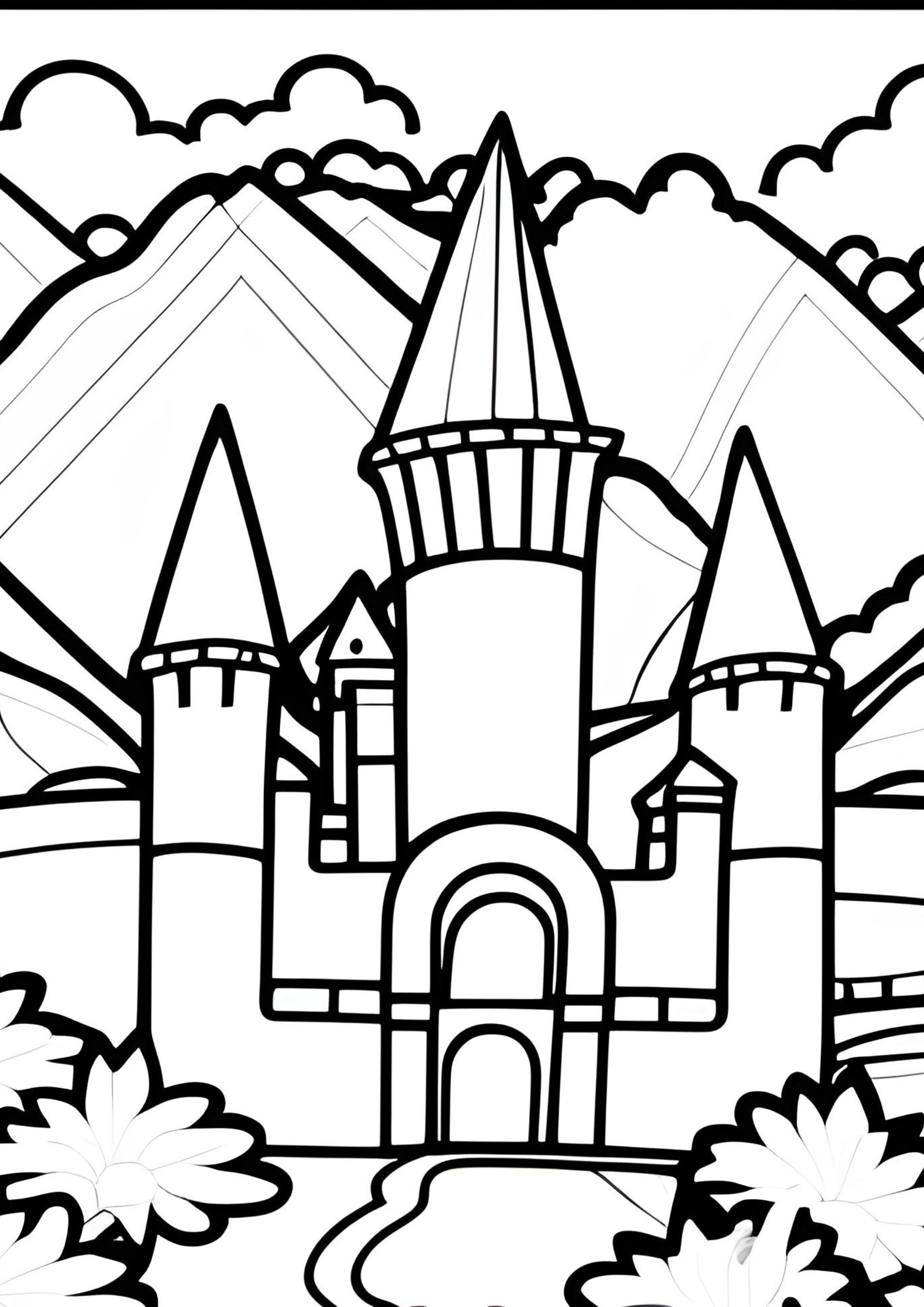 Coloring Castles for Kids - Etsy