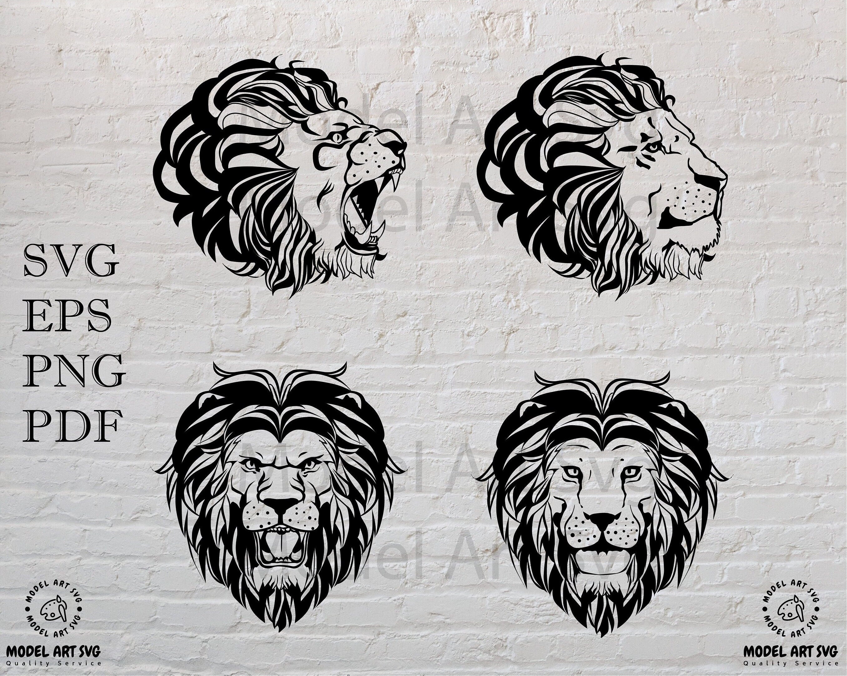 Lion Svg Lion Head Svg Files for Cricut Angry Lion Svg Lion - Etsy