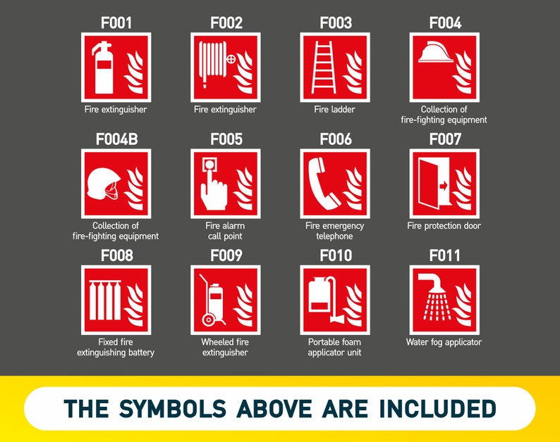 Fire Safety Symbols SVG PNG EPS and More - Etsy Australia