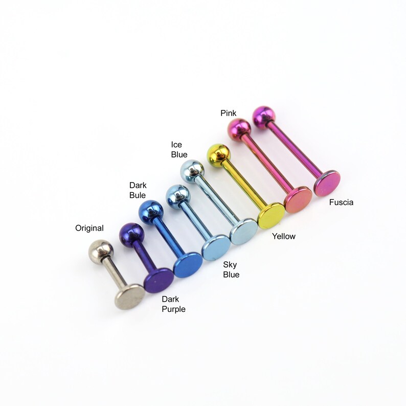 Implant Grade Titanium Internally Threaded Ball Top Flat Back Labret ...