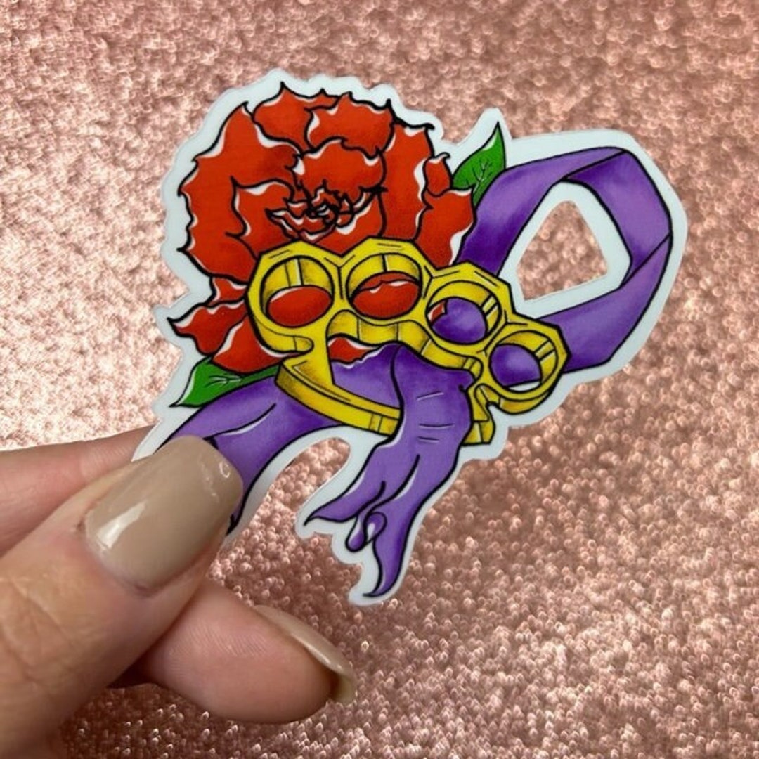 Cancer Ribbon Sticker Cancer Ribbon Decal Fight Cancer Sticker Oncology ...