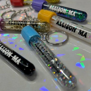 Cute Custom Medical Blood Tube Keychain | Personalized Phlebotomist ...