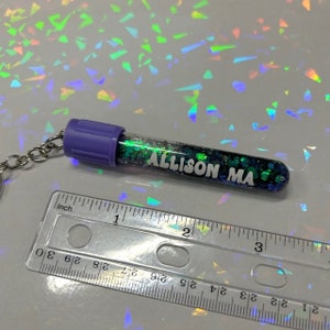 Cute Custom Medical Blood Tube Keychain | Personalized Phlebotomist ...
