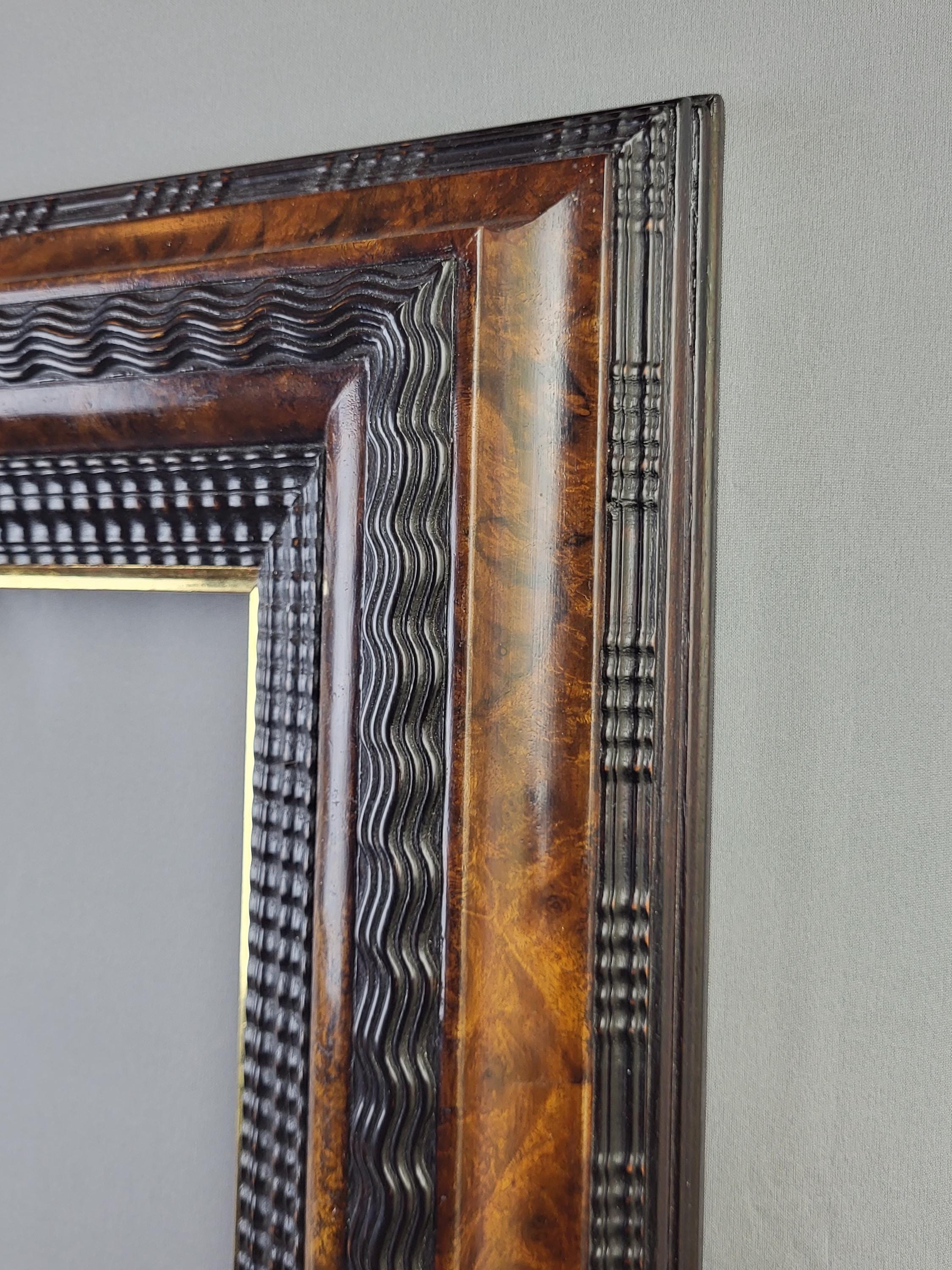 Ripple Frame With Walnut Burl Inserts and Golden Inner Edge - Ripple ...