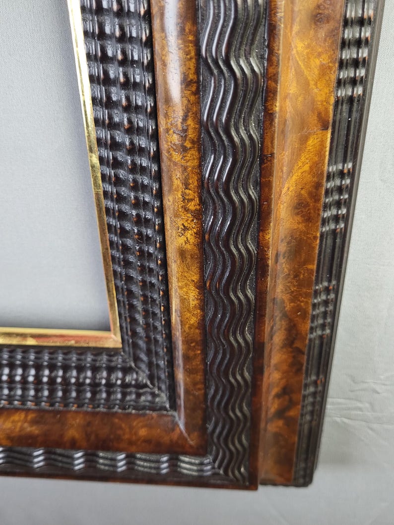 Ripple Frame With Walnut Burl Inserts and Golden Inner Edge - Ripple ...