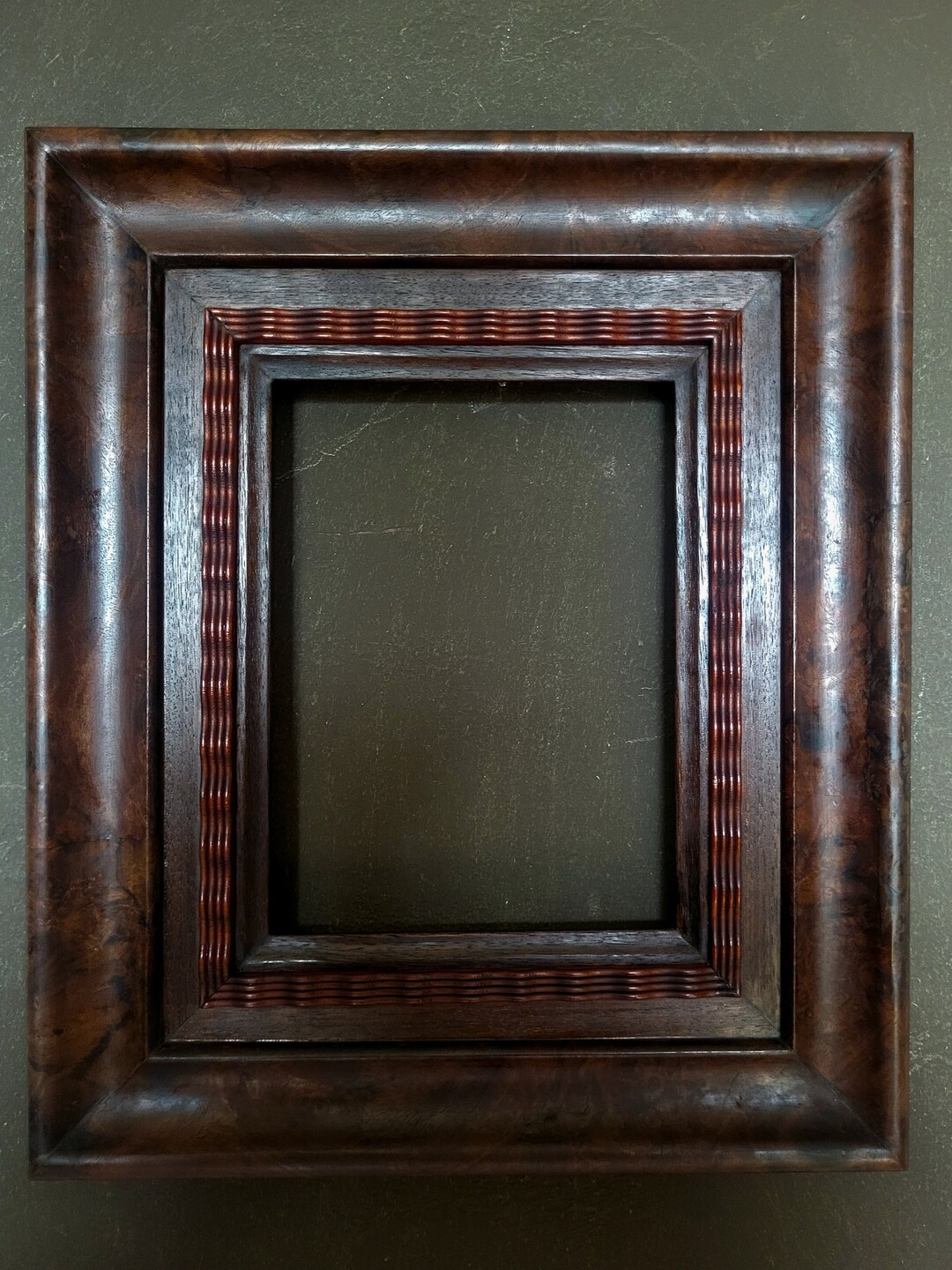 Single Ripple Frame (american Walnut Burl) - Ripple Moulding/molding ...