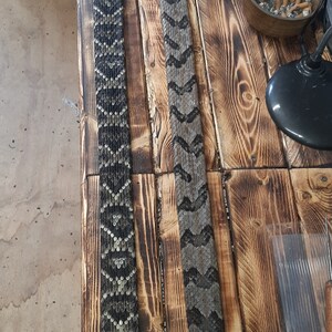 Timber Rattlesnake Skin Covered Leather Belt . Upto 44 - Etsy