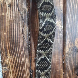 Eastern Diamondback Rattlesnake Skin Covered Leather Belt . Upto 39 ...