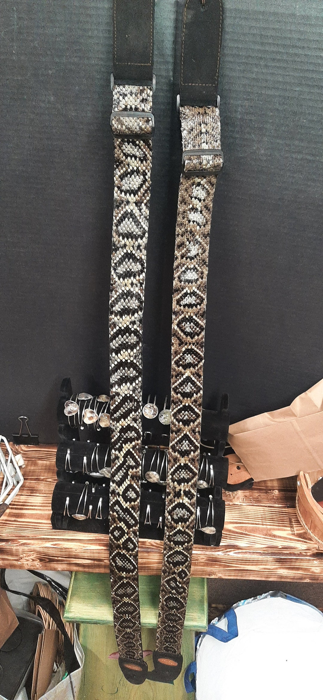 Eastern Diamondback Snakeskin Covered Fender Guitar Strap . - Etsy