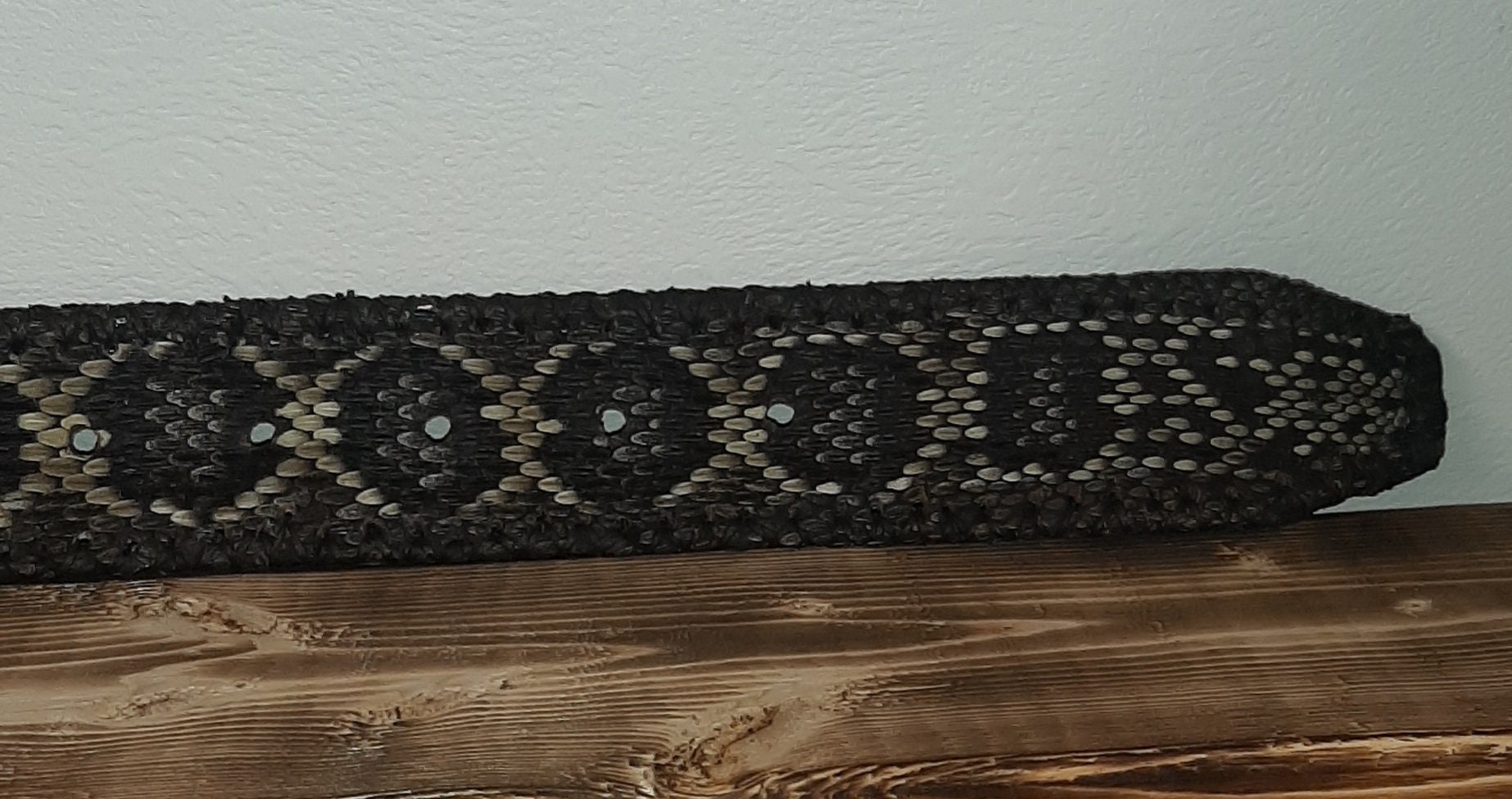 Eastern Diamondback Rattlesnake Skin Covered Leather Belt . Upto 39 ...