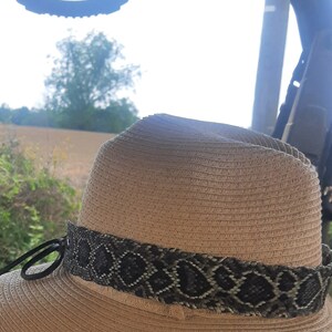 1" Eastern Diamondback Rattlesnake Covered Leather Hat Band - Etsy