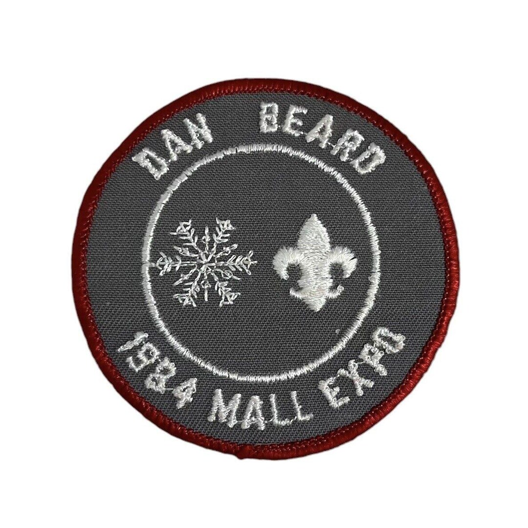 Vtg 1984 Boy Scouts BSA Embroidered Patch Dan Beard Council Mall Expo 3 ...