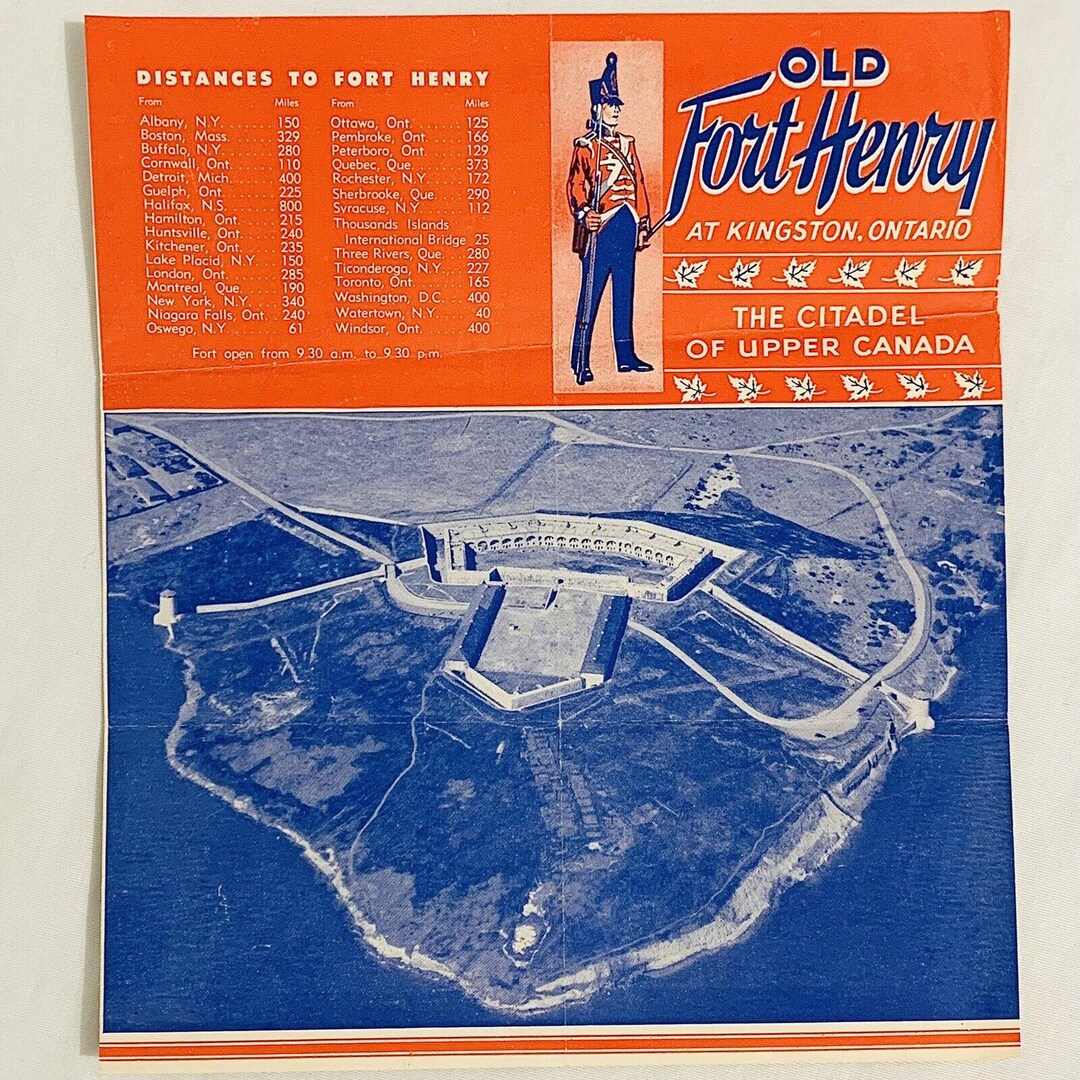 Old Fort Henry the Citadel of Canada Brochure Pamphlet Map Kingston ...