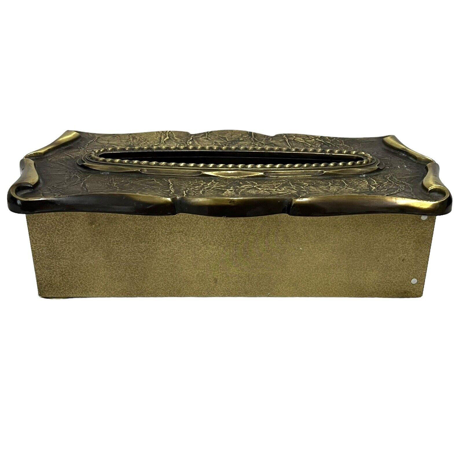 Vintage 1970's Brass Amerock Carriage House Tissue Box 9.75 X 5 X 2.5 ...
