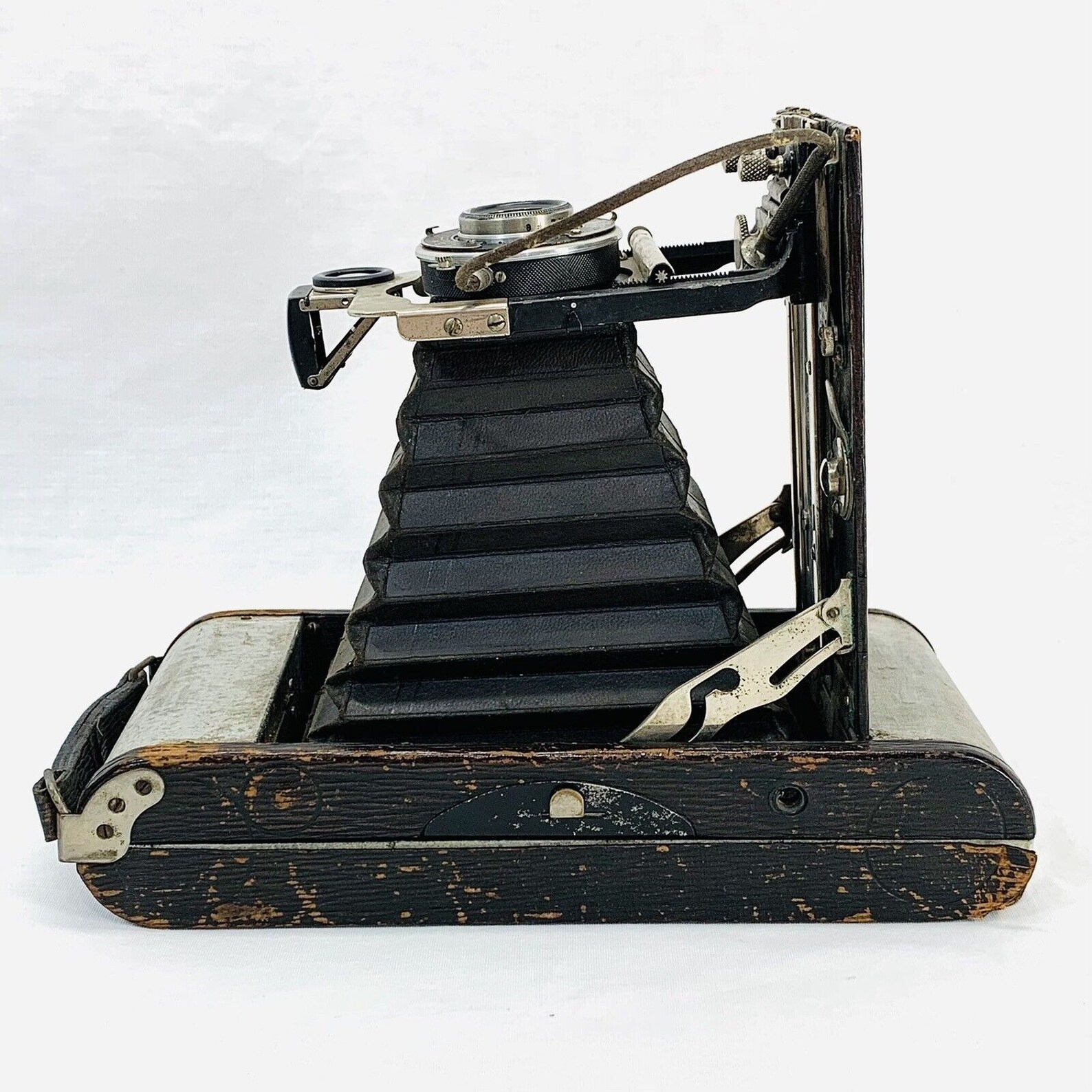 Antique Seneca Chief No. 2 Camera Folding Bellows Vico Lens Wood Frame ...