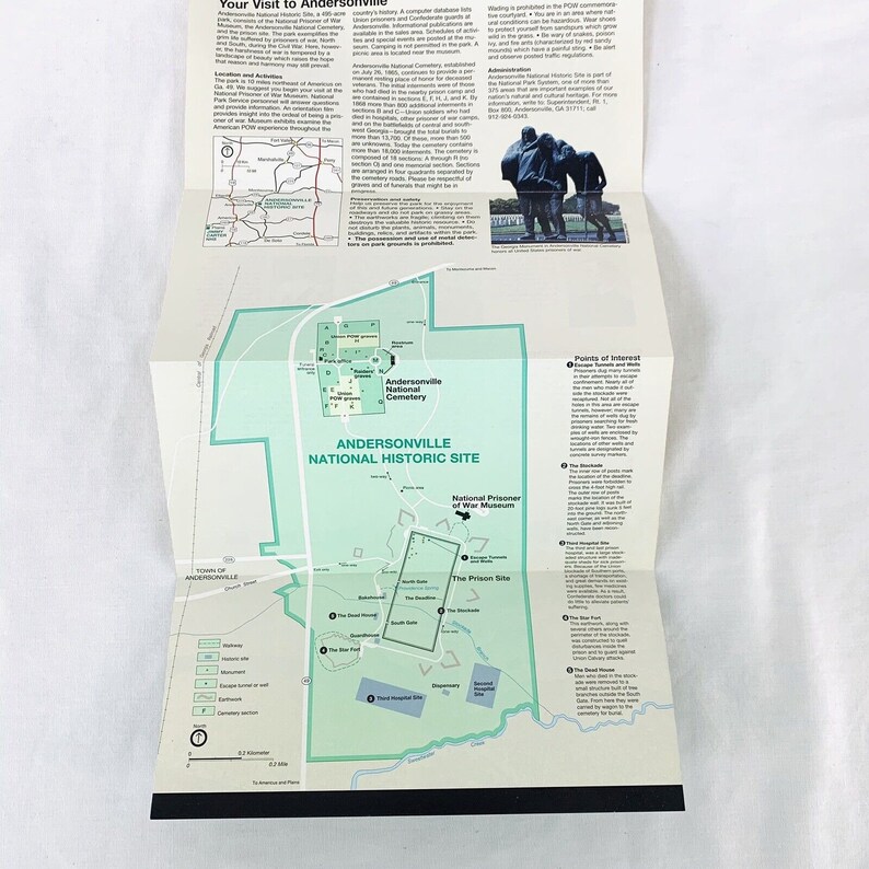 Civil War Battlefields Brochure Map Andersonville Camp Sumter Georgia ...